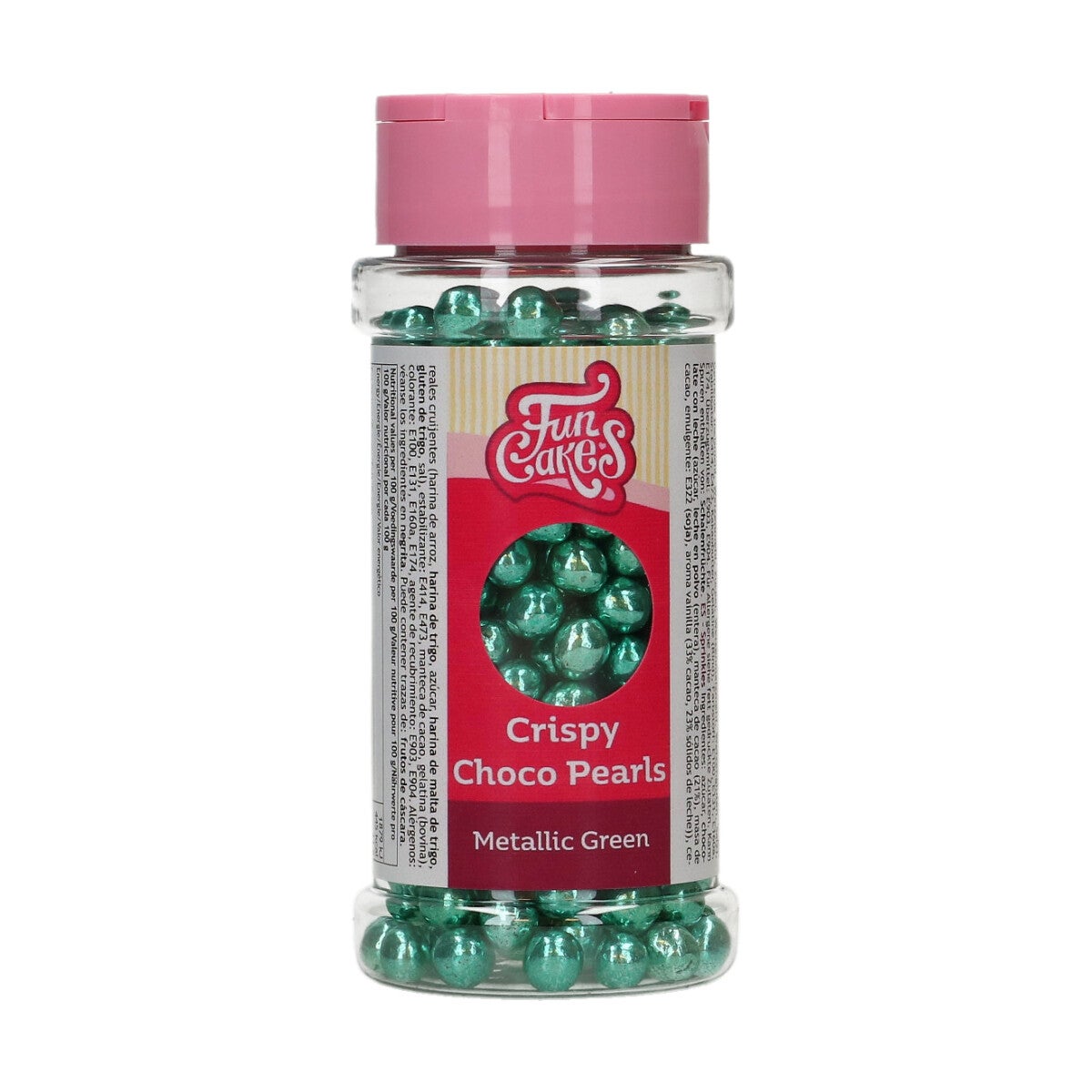 FunCakes Crispy Choco Pearls Metallic Groen 60g
