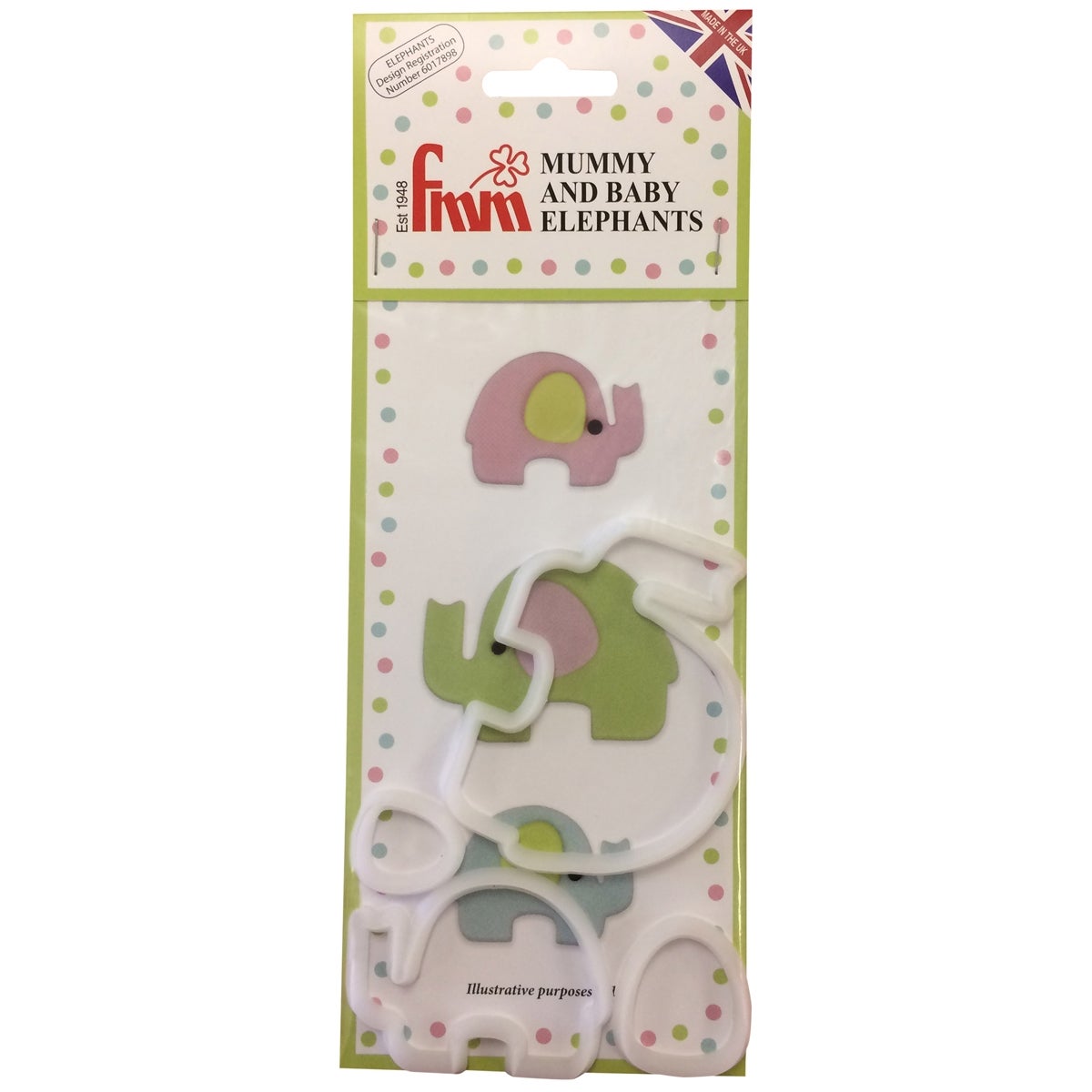 FMM Mummy and Baby Elephant Cutter Set/4 bij Deleukstetaartenshop