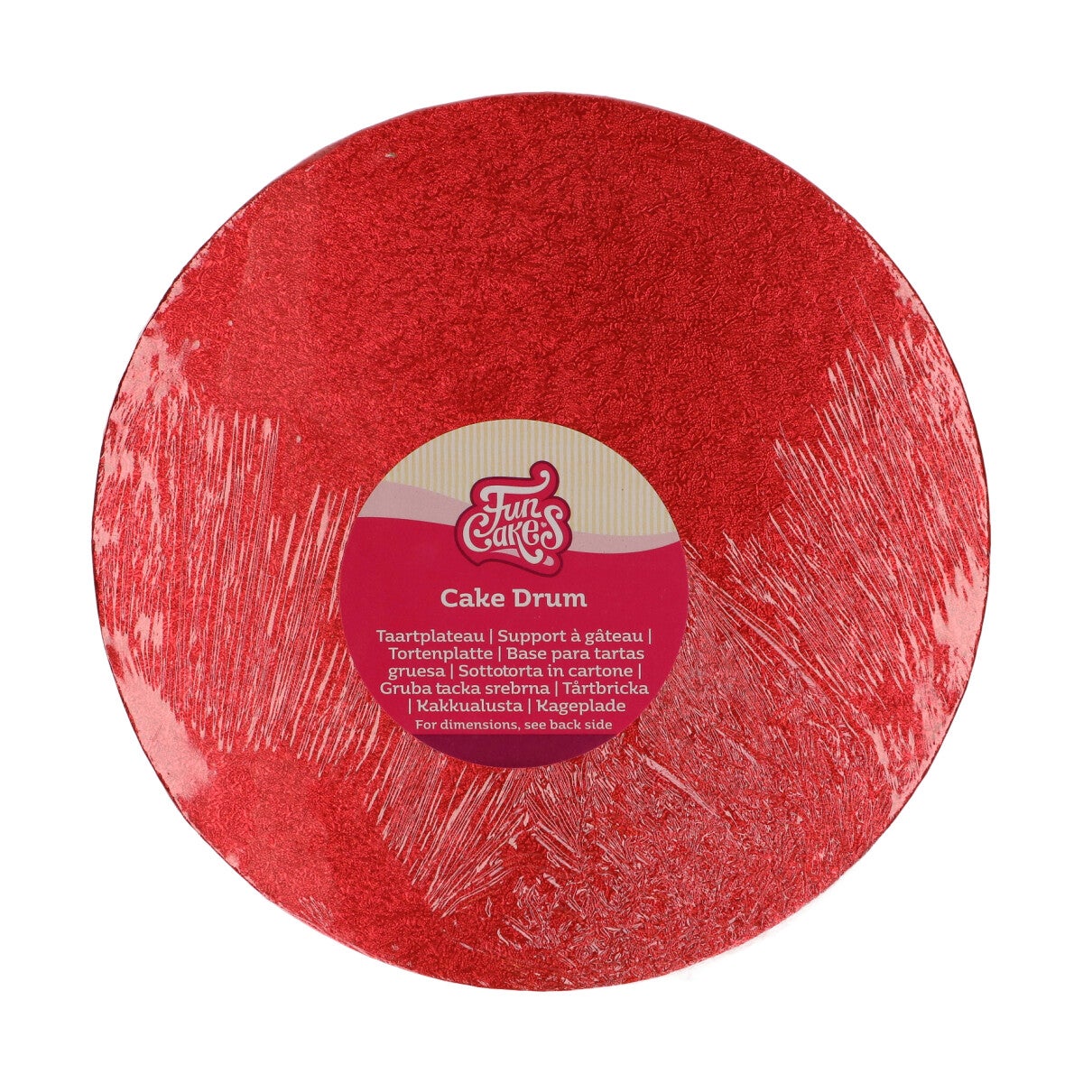 FunCakes Cake Drum Rond Rood Ø25cm