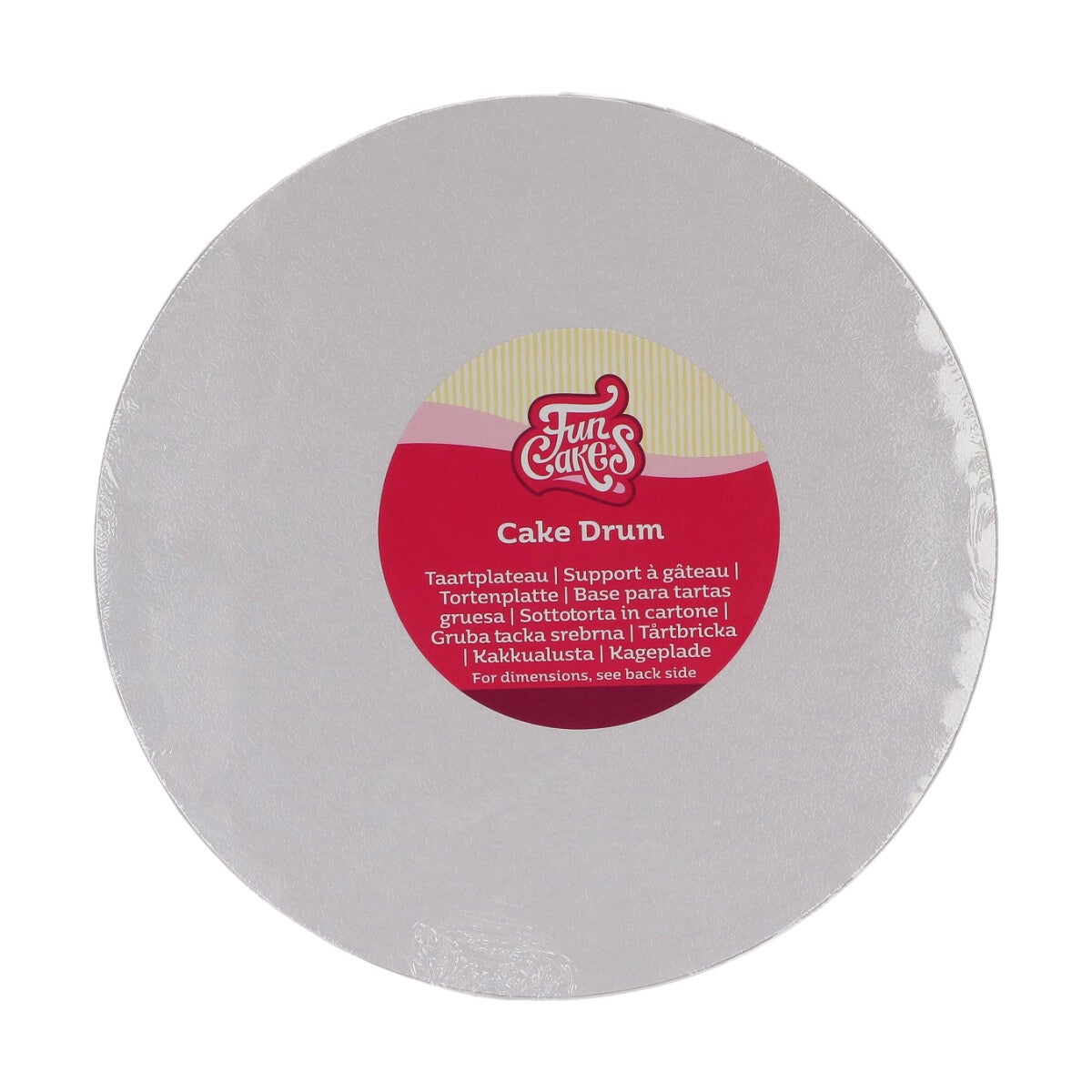 FunCakes Cake Drum Rond Wit Ø22,5cm