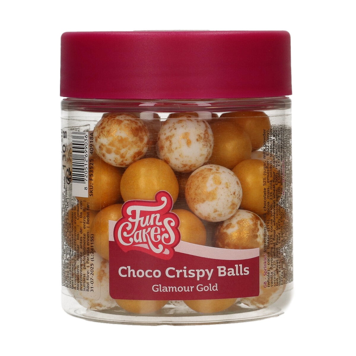 FunCakes Boules Choco Croustillantes - Glamour Gold