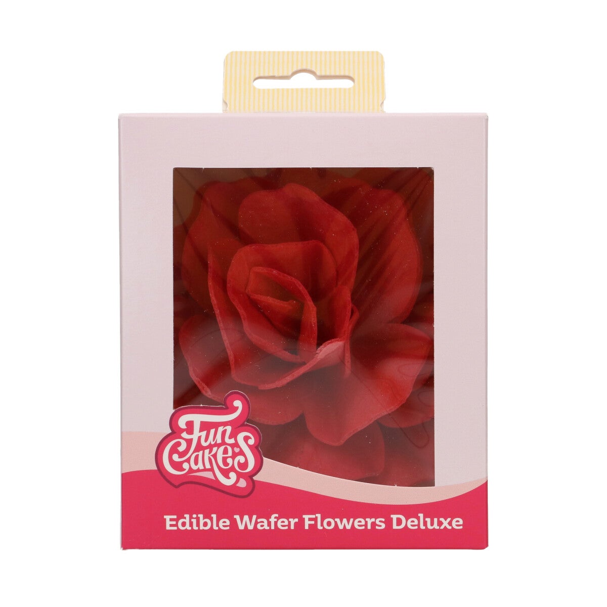 FunCakes Fleurs en Papier Comestibles Deluxe Rose Pastella Rouge Grande ...