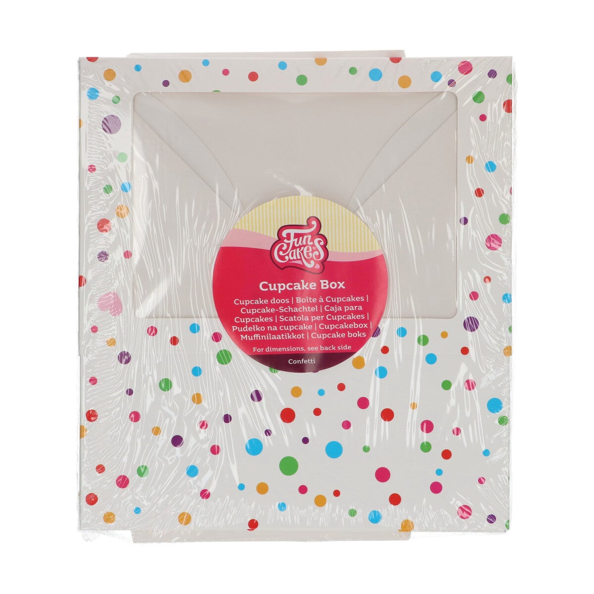 FunCakes Cupcake Doos 6 – Confetti pk/3