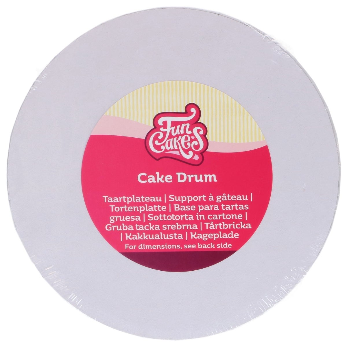 FunCakes Cake Drum Rond Wit Ø15cm