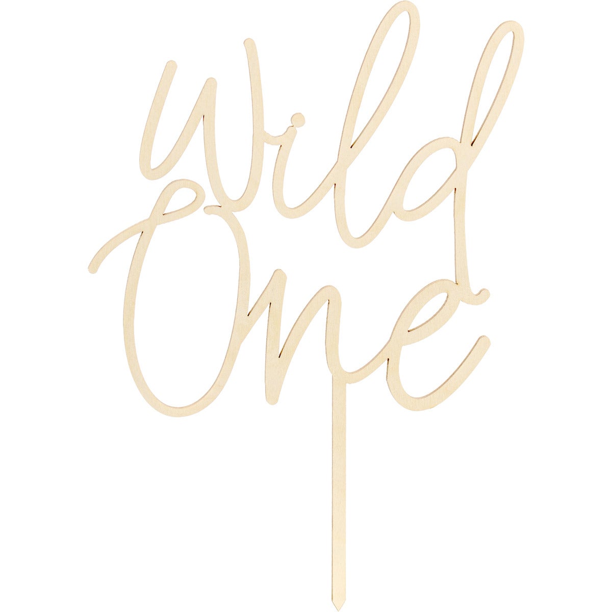 PartyDeco Topper Gâteau Bois Wild One 22cm