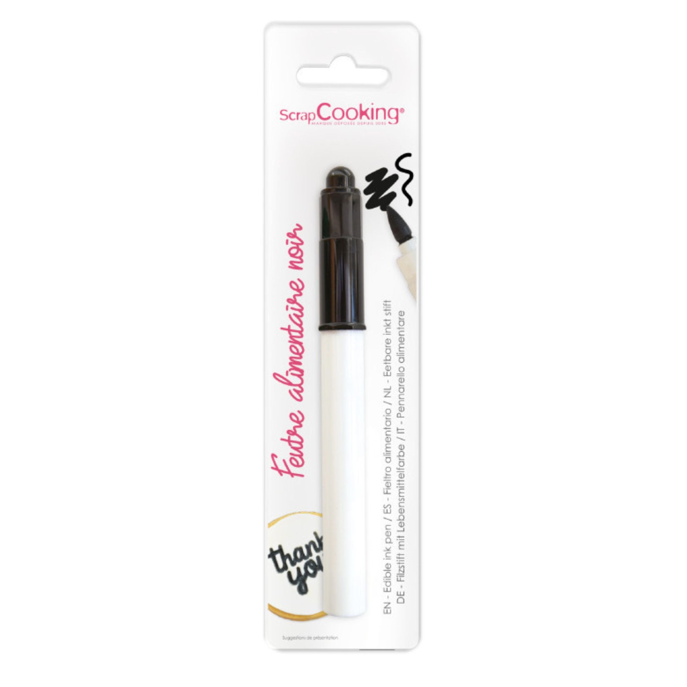 ScrapCooking Edible Ink Pen Zwart