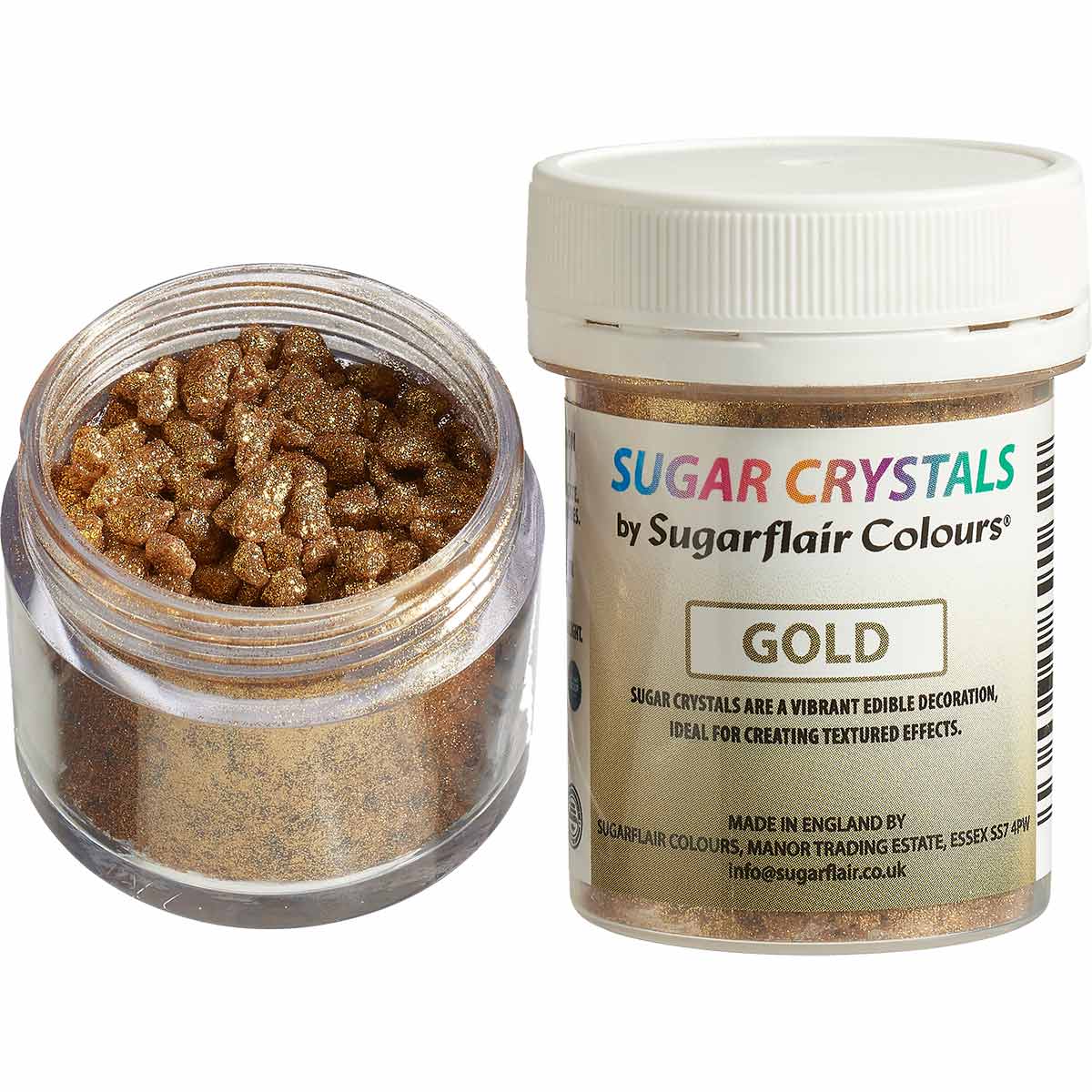 Sugarflair Sugar Crystals Goud 40g