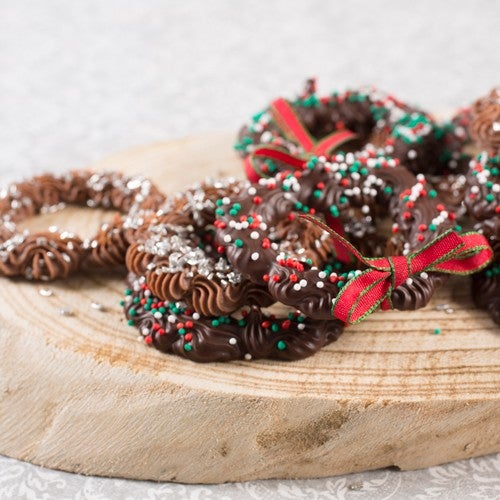 Kerstkransjes chocolade - deleukstetaartenshop.nl