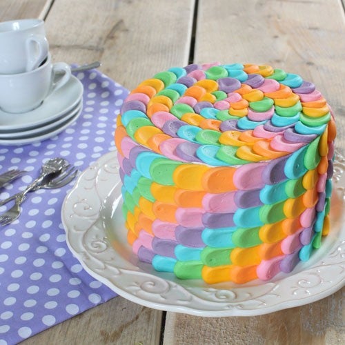 Recipe for Rainbow petal cake