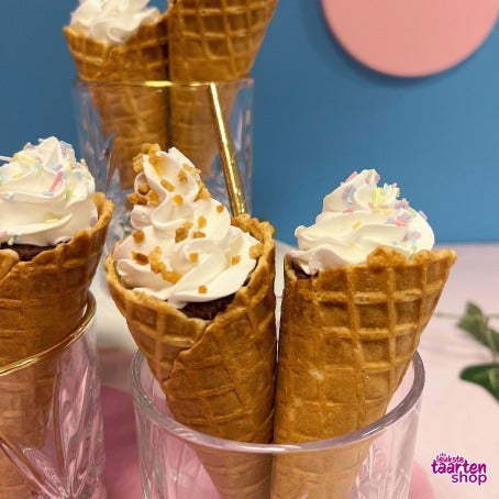 Softijs Cupcakes in een hoorntje