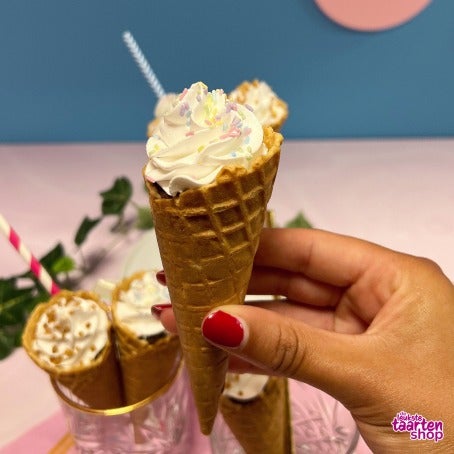 Softijs Cupcakes in een hoorntje