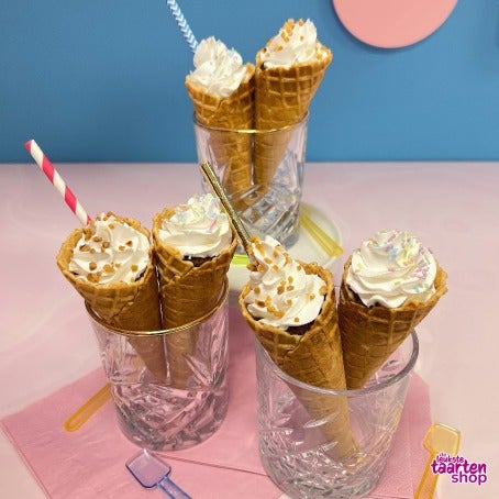 Softijs Cupcakes in een hoorntje