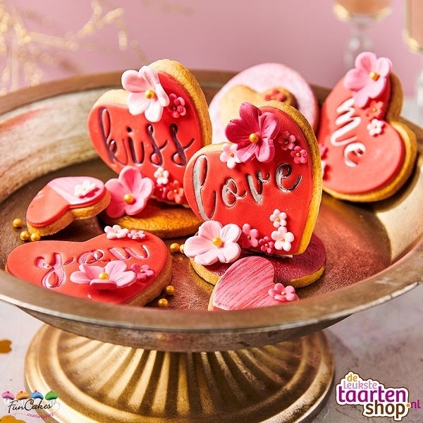 Valentine Cookies with text