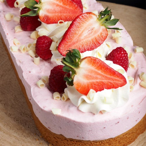 Slof met aardbeienbavarois - Nederlands